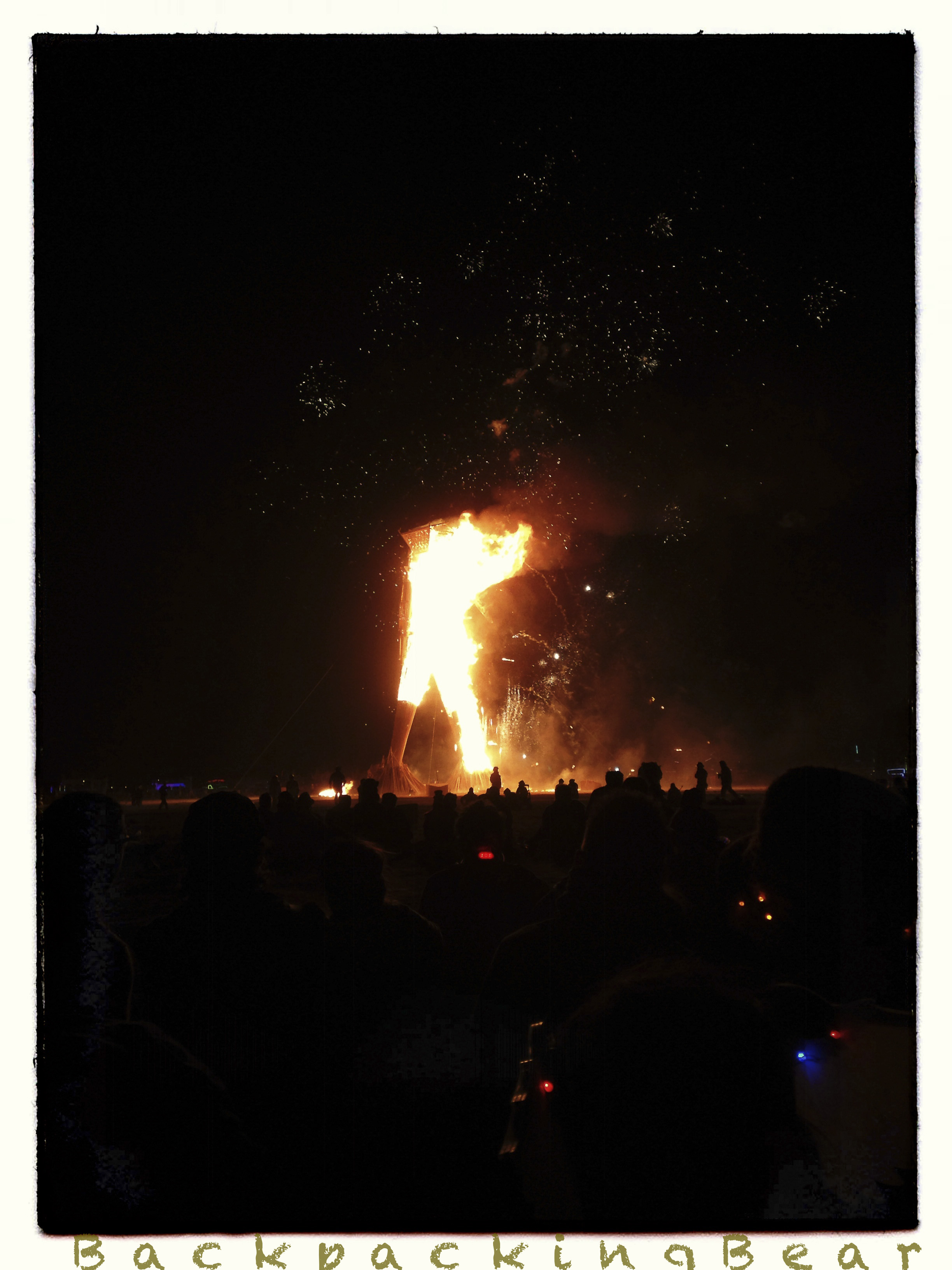 Joe Louis watches the man burn: Backpacking Bear